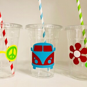 Hippie Party Cups Hippie Birthday Party Hippie Baby Shower - Etsy