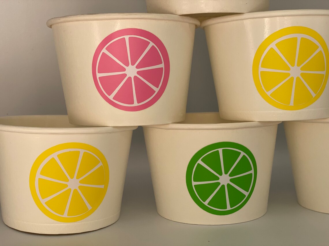 Citrus Party Snack Cups Citrus Party Cups Fruit Party Snack - Etsy