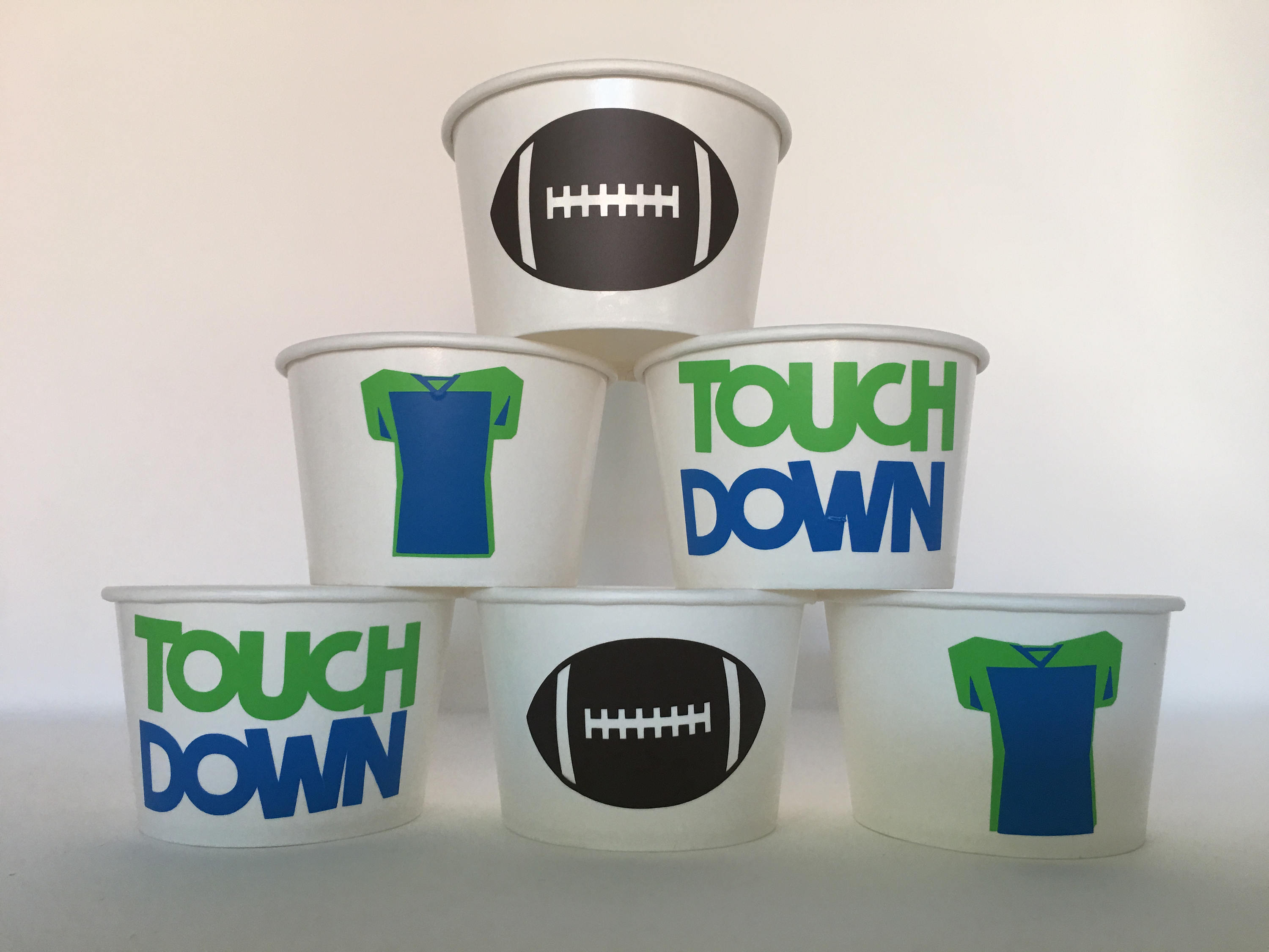 Football Party Snack CupsFootball Birthday Party Snack | Etsy