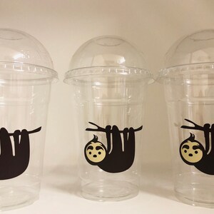 Sloth Party Cups, Sloth Birthday Party Cups, Sloth Baby Shower, Sloth ...