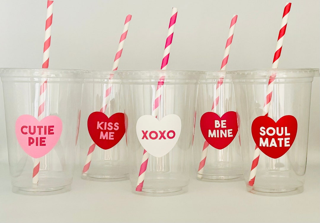 Valentine Party Cups, Valentine Birthday Party Cups, Valentine Favors ...