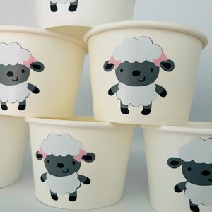 Sheep Party Snack Cups, Sheep Birthday Party, Sheep Baby Shower, Sheep ...