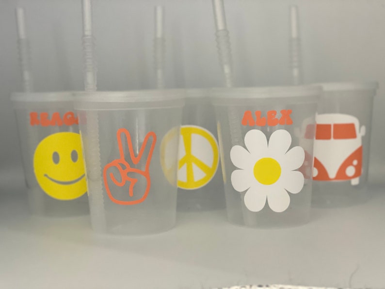 Groovy Party Favors Two Groovy Reusable Custom Cups Groovy - Etsy