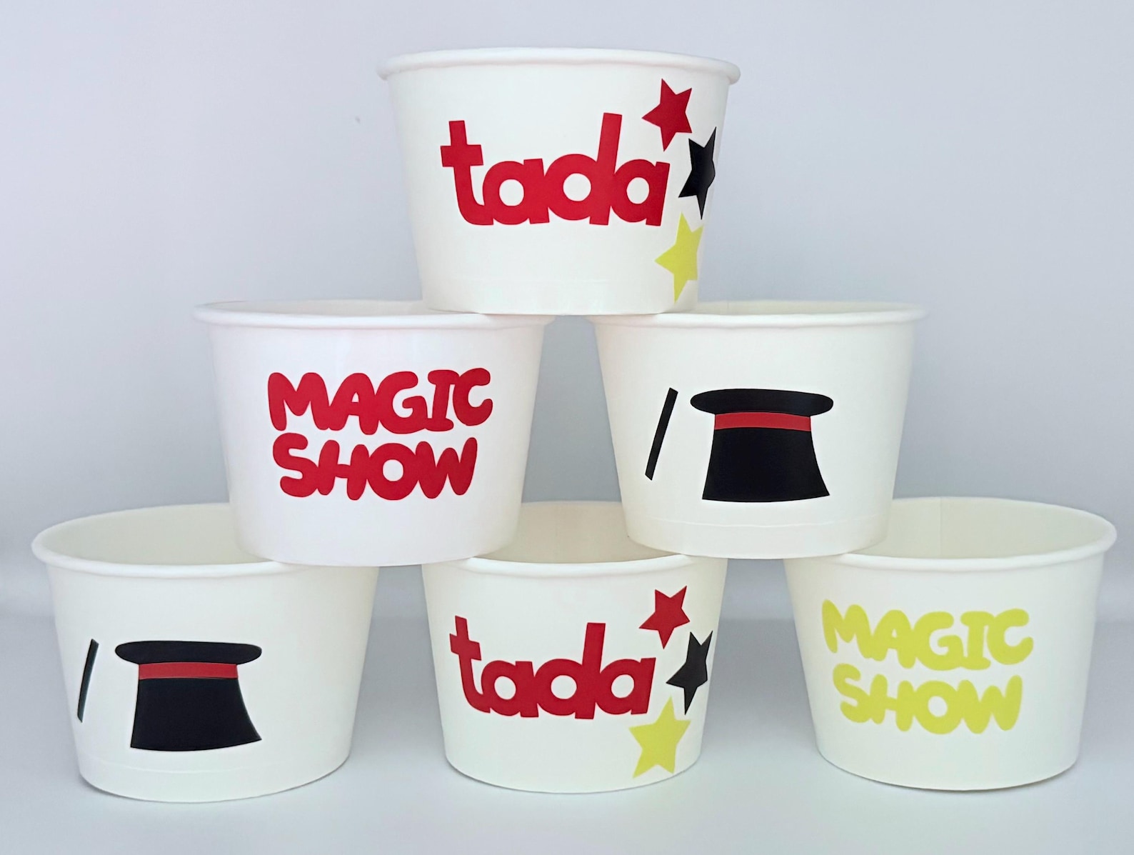 Magic Party Snack Cups, Magician Party Snack Cups, Magic Show Party ...