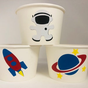 Rocket Party Snack Cups, Astronaut Party Snack Cups, Outer Space Party ...