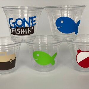 Fishing Party Cups Fishing Birthday Party Cups Fishing Party | Etsy