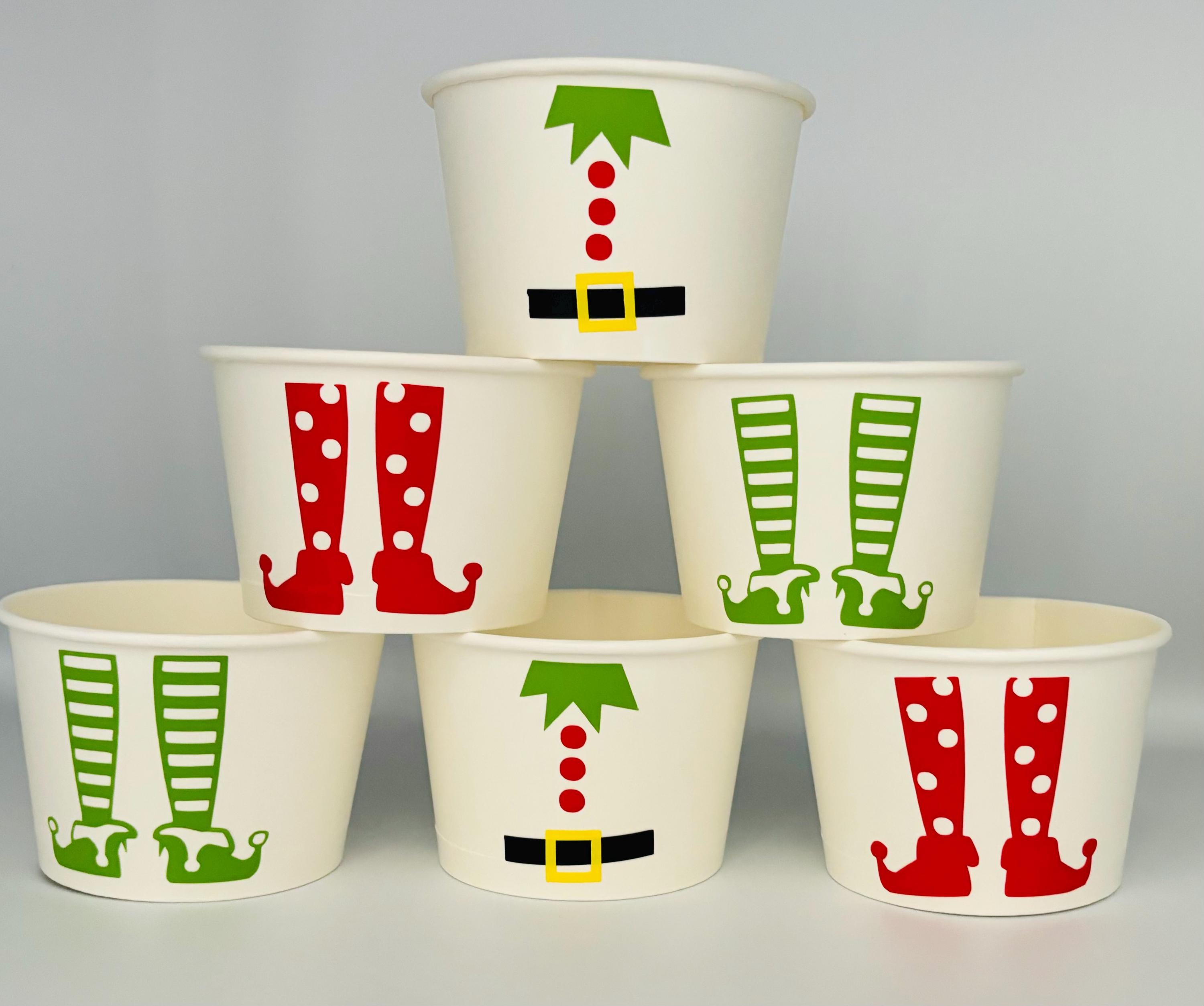 Elf Party Snack Cups, Elf Birthday Party Cups, Christmas Party Cups ...