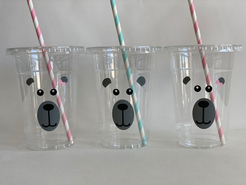 Polar Bear Party Cups Polar Bear Birthday Party Polar Bear - Etsy