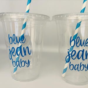 Blue Jean Baby Shower, Denim Party Cups, Blue Jean Party Cups ...