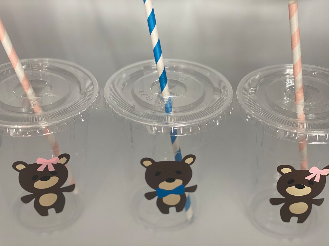 Teddy Bear Party Cups Teddy Bear Baby Shower Teddy Bear - Etsy