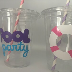 Pool Party Cups, Swimming Party Cups, Summer Party Cups, Pool Birthday ...