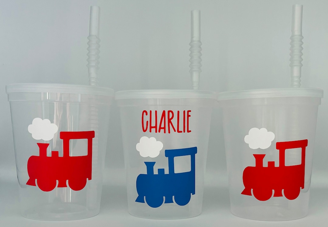 Train Party Cups, Choo Choo Train Party Cups, Train Party Favors, Train ...