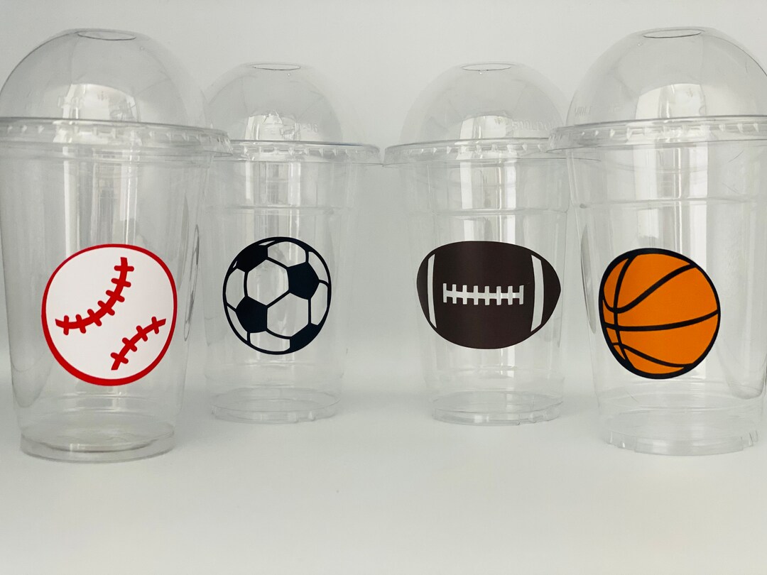 Sports Party Cups, Sports Birthday Party Cups, Sports Baby Shower ...