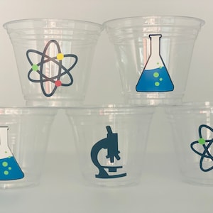 Science Party Snack Cups, Mad Scientist Party Cups, Science Birthday ...