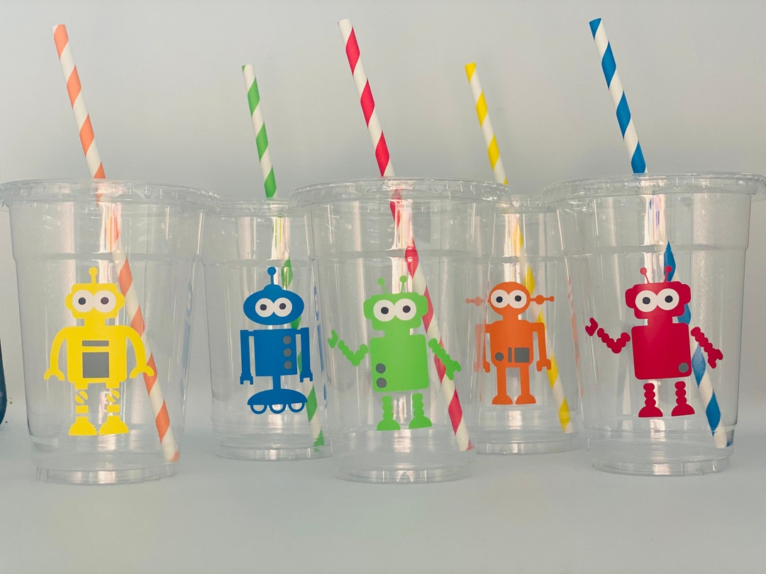 Robot Party Cups, Robot Birthday Party Cups, Robot Baby Shower Cups ...