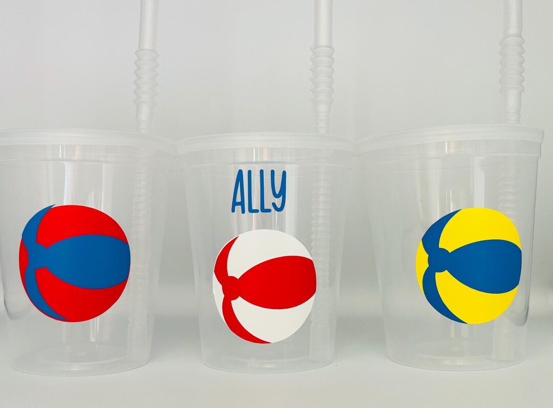 Pool Party Cups, Swimming Party Cups, Summer Party Cups, Pool Birthday ...