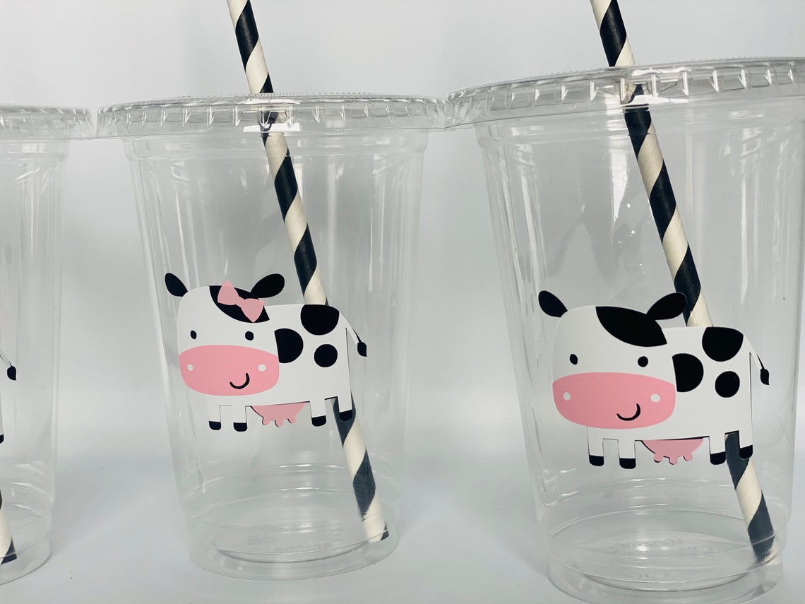 Cow Party Cups Cow Birthday Party Cups Cow Baby Shower Party - Etsy