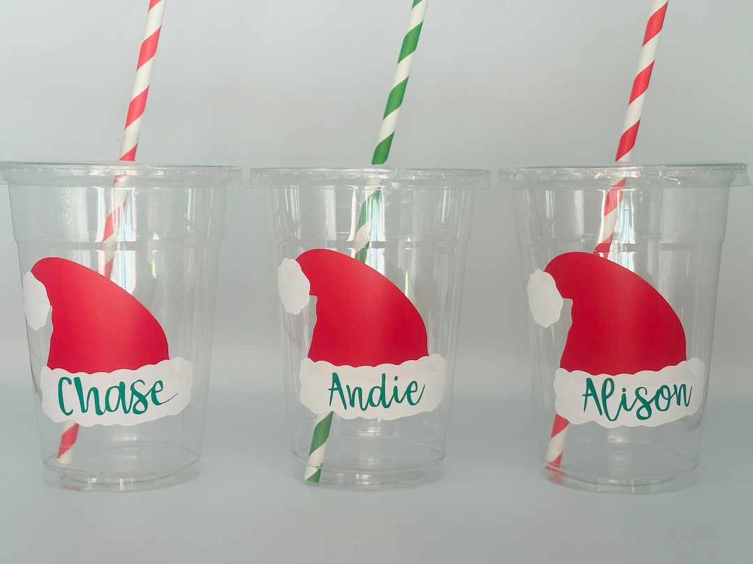 Santa Party Cups, Santa Birthday Party Cups, Breakfast With Santa Party ...