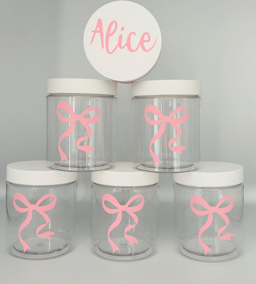 Bow Party Favors, Pink Bow Birthday Party Containers, Bow Baby Shower ...