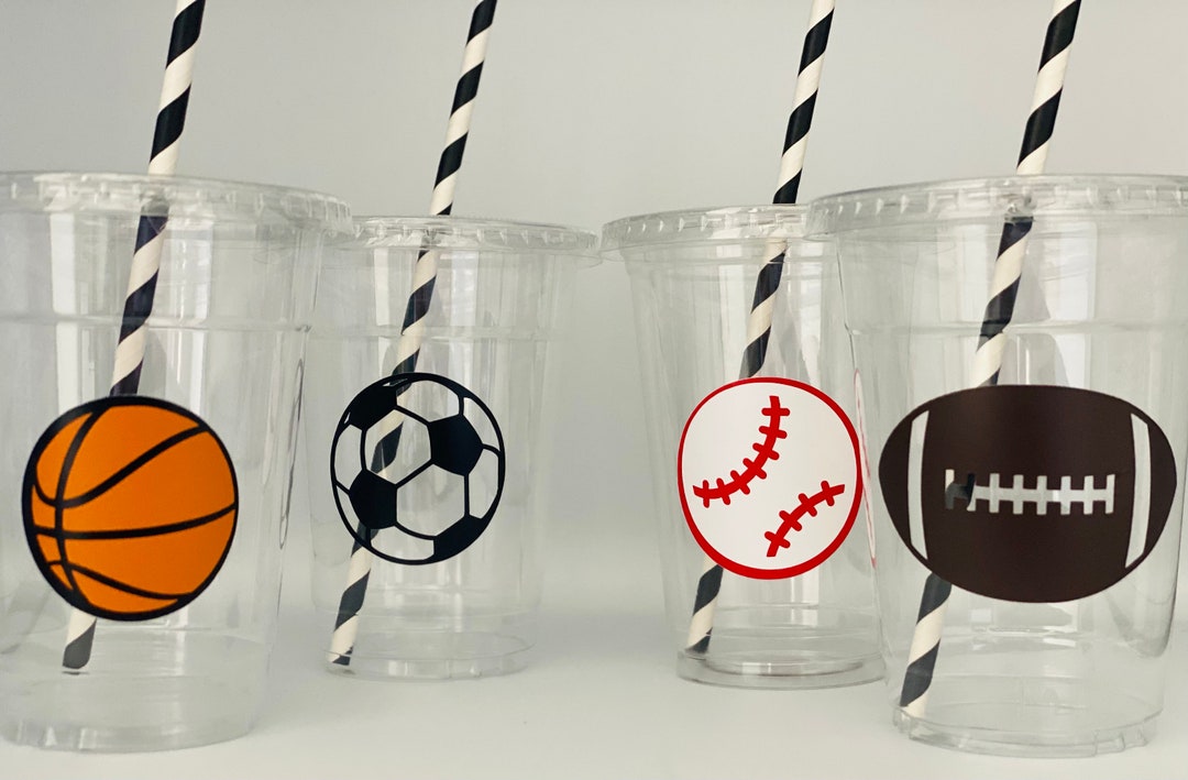 Sport Party Cups, Basketball Party, Sports Baby Shower Cups, Sports ...