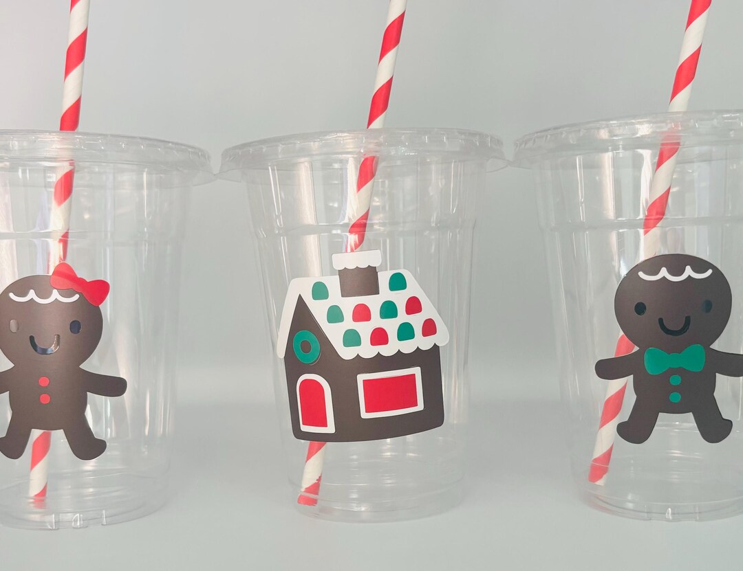 Gingerbread Man Party Cups, Gingerbread Party Cups, Winter Party Cups ...