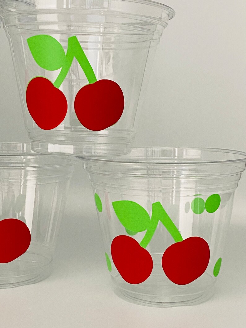 Cherry Party Cups, Cherry Birthday Cups, Cherry Baby Shower Cups ...