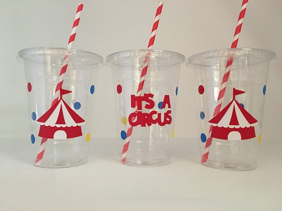 Circus Party Cups Carnival Party Cups Circus Birthday Party | Etsy