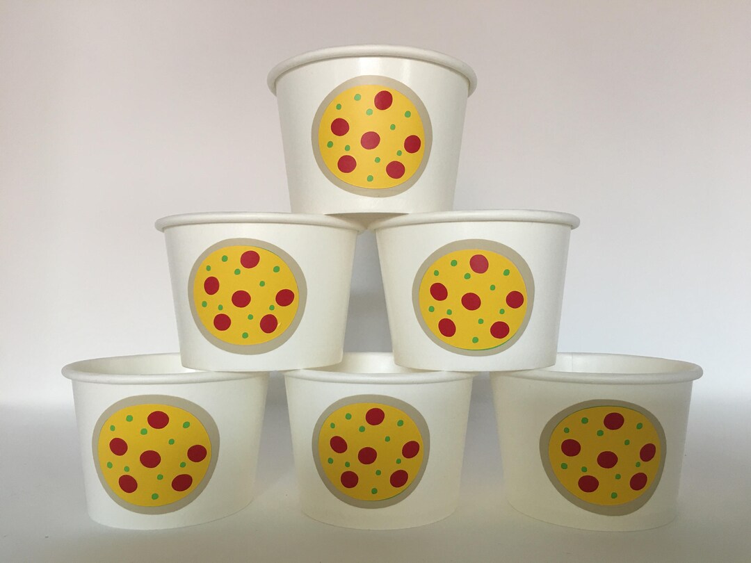 Pizza Party Snack Cups, Chef Party Snack Cups, Pizza Birthday Party ...