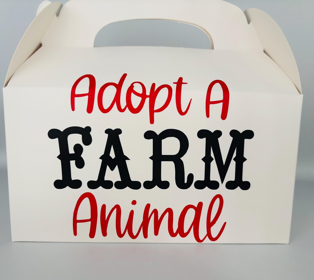 Adopt a Farm Animal Favor Boxes, Farm Party, Farm Birthday Favors, Farm ...