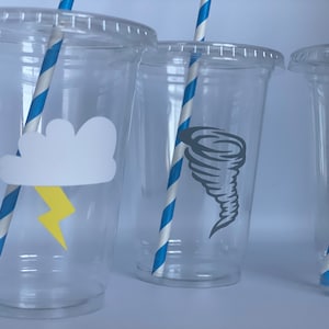 Tornado Party Cups, Weather Birthday Party, Thunder, Lighting Party ...