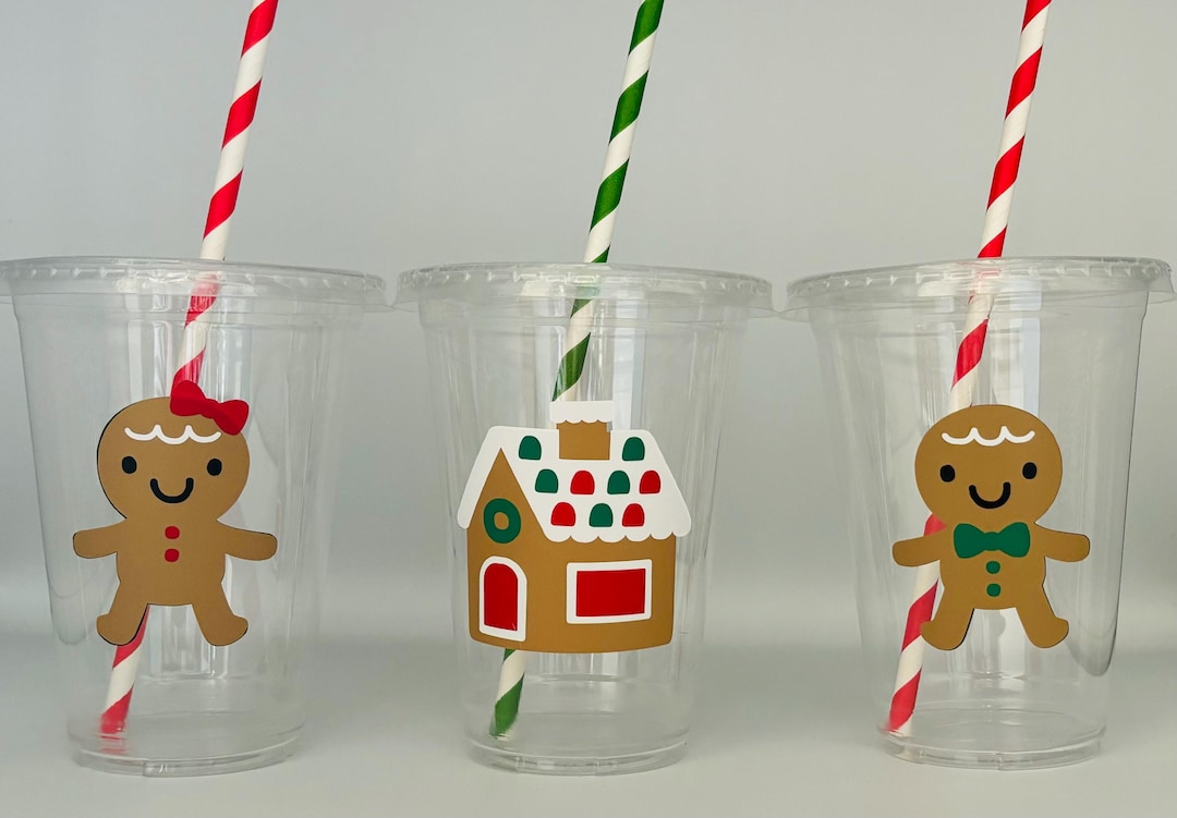 Gingerbread Man Party Cups, Gingerbread Party Cups, Winter Party Cups ...