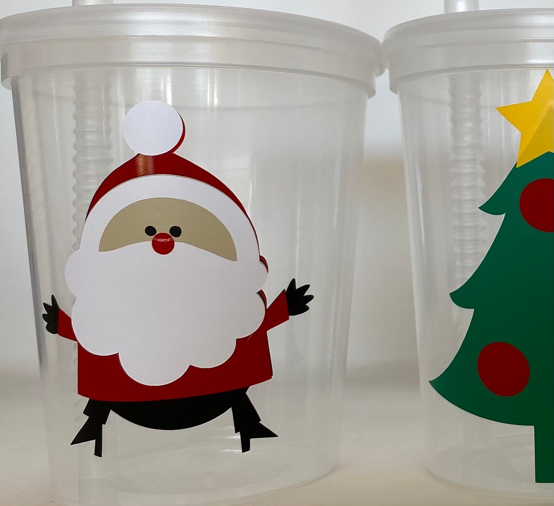 Christmas Party Cups Reusable Christmas Party Cups Christmas - Etsy