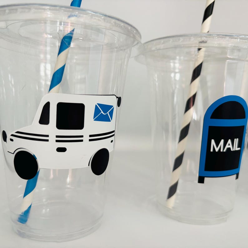 Mailman Party Cups, Mailman Birthday Party, Mailman Party Favors, Mail ...