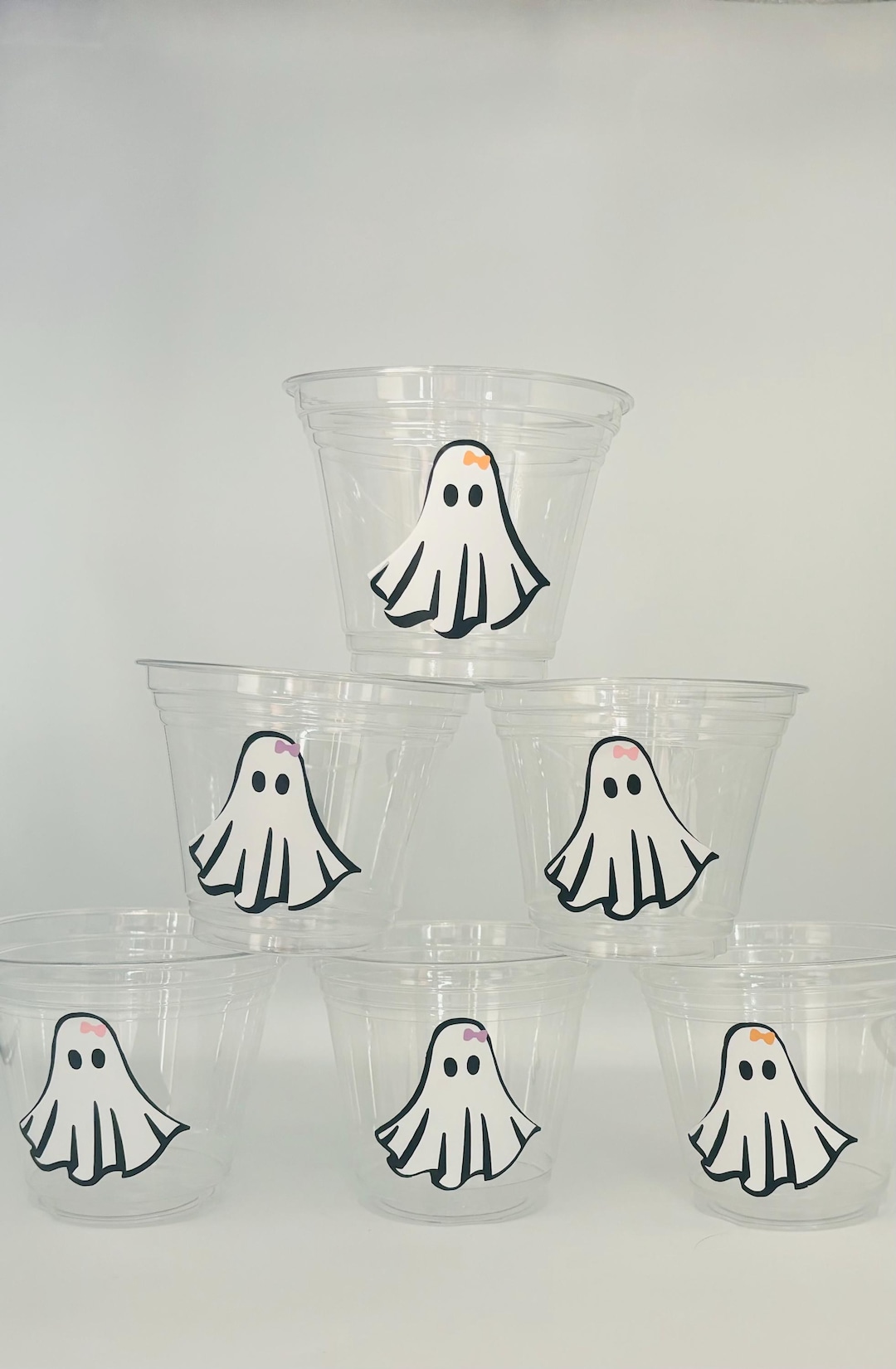 Pink Ghost Party Cups, Halloween Party Snack Cups, Spooky, Scary, Ghost ...