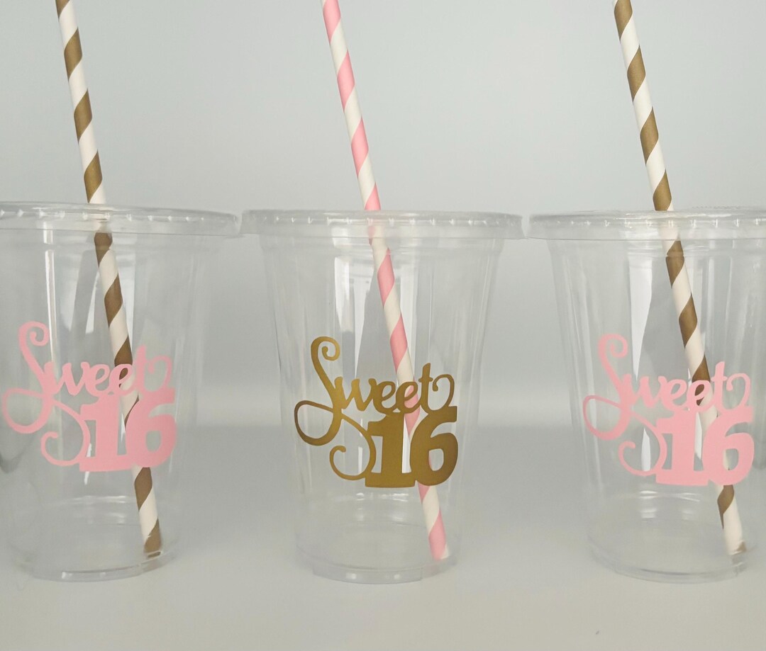Sweet Sixteen Party Cups, Sweet 16 Party Cups, Sweet Sixteen Party ...