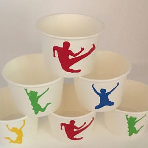 Jump Snack Cups, Jump House Party Cups, Jump Birthday Party, Jump Party ...