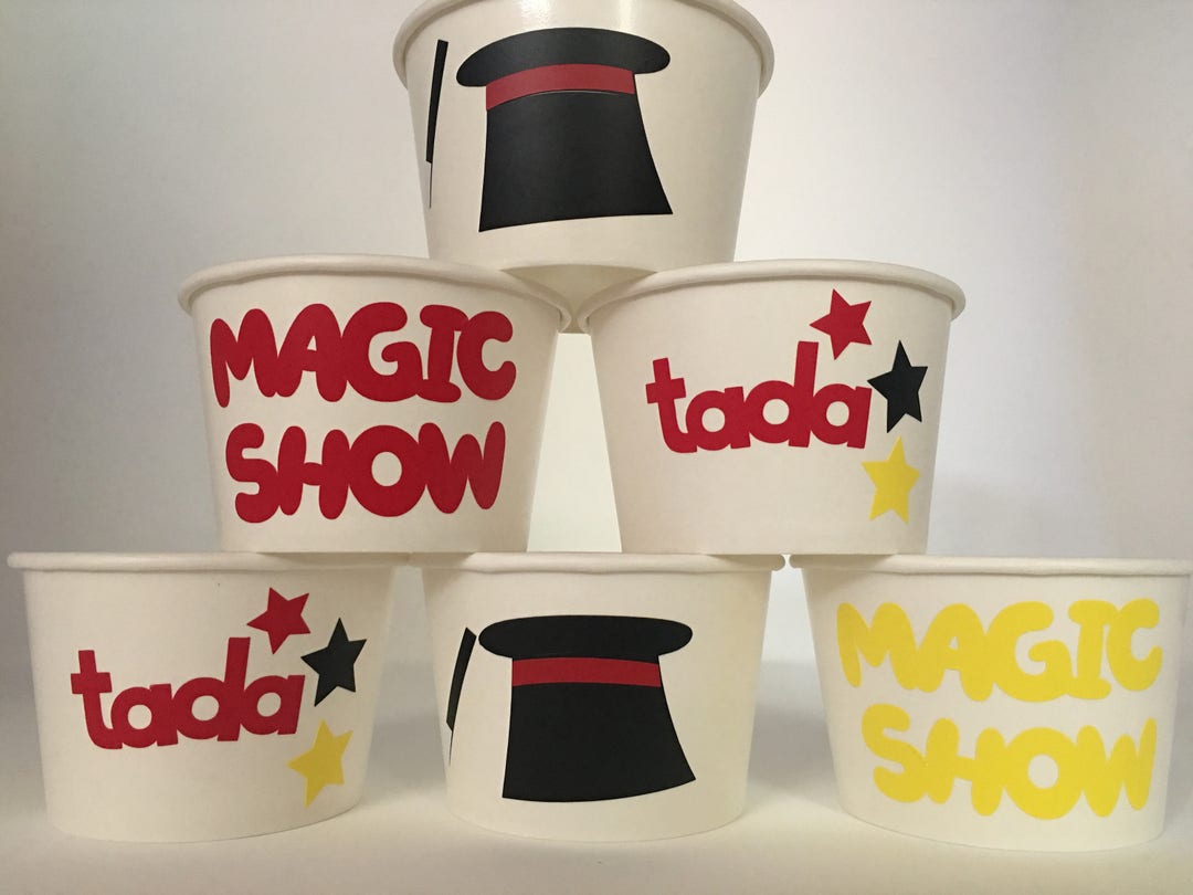 Magic Party Snack Cups, Magician Party Snack Cups, Magic Show Party ...