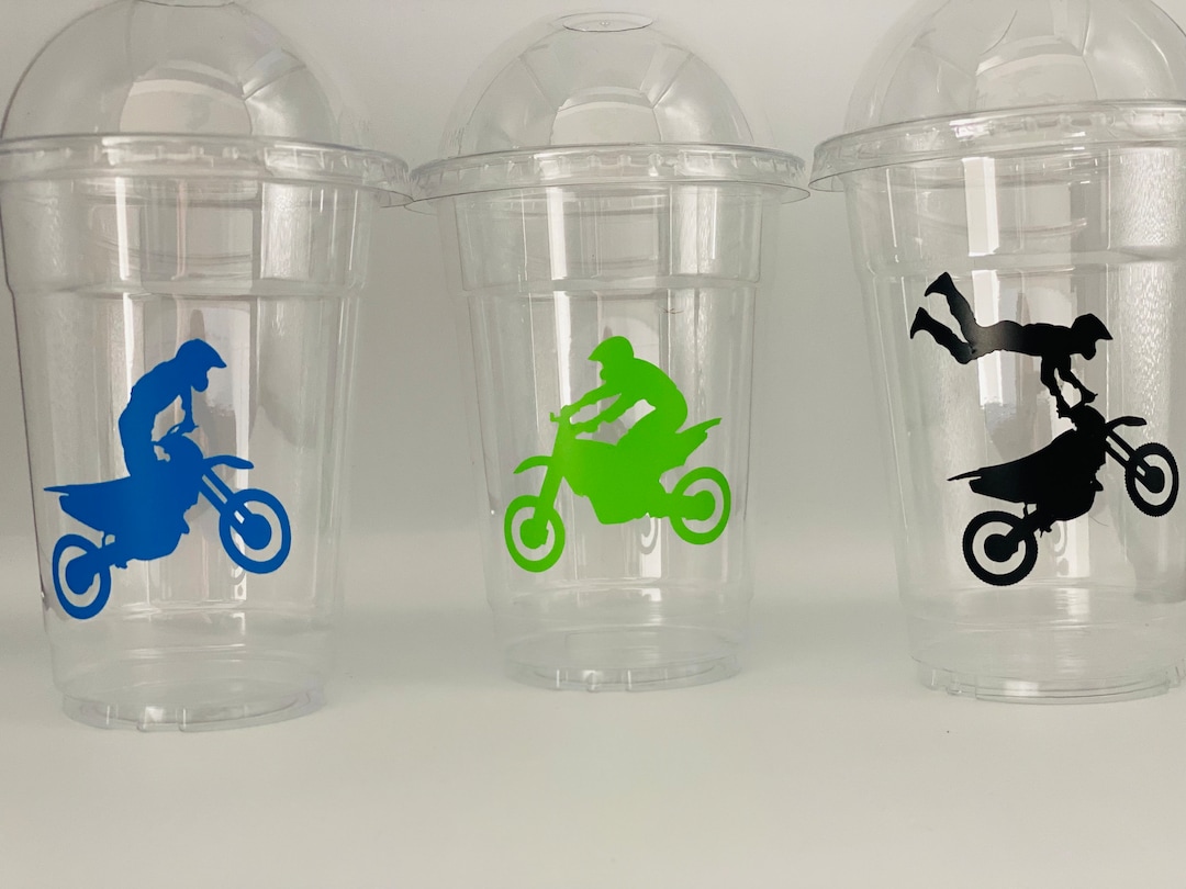 Dirt Bike Party Cups, Motorcycle Party Cups, Motorcycle Birthday Party ...