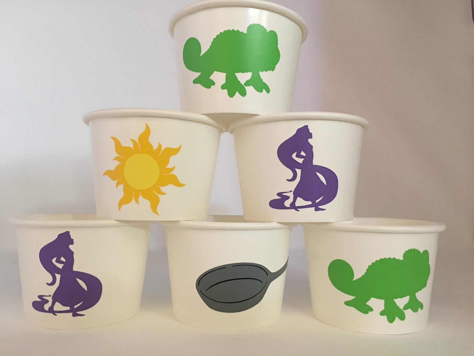 Tangled Party Snack Cups Rapunzel Party Snack Cups Tangled | Etsy