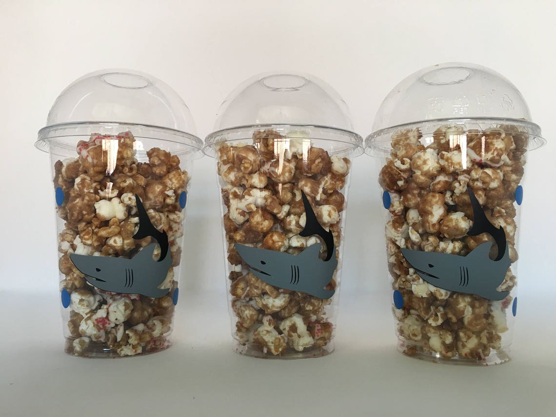 Shark Party Cups Shark Birthday Party Cups Shark and Mermaid - Etsy