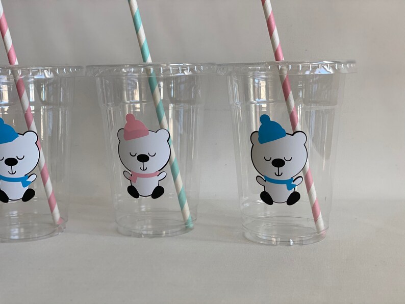 Polar Bear Party Cups Polar Bear Birthday Party Polar Bear - Etsy