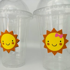 Sunshine Party Cups, Sunshine Birthday Party Cups, You Are My Sunshine ...