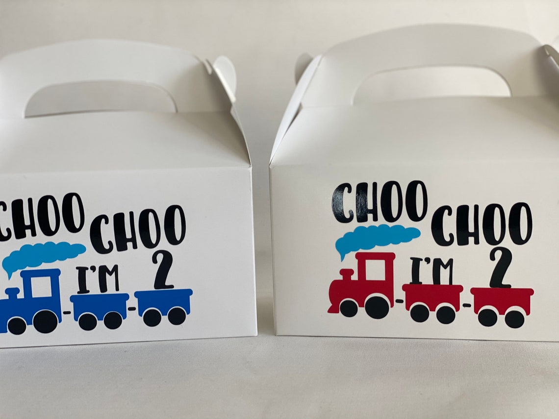 Train Party Favor Boxes, Train Party Favors, Train Birthday Party ...