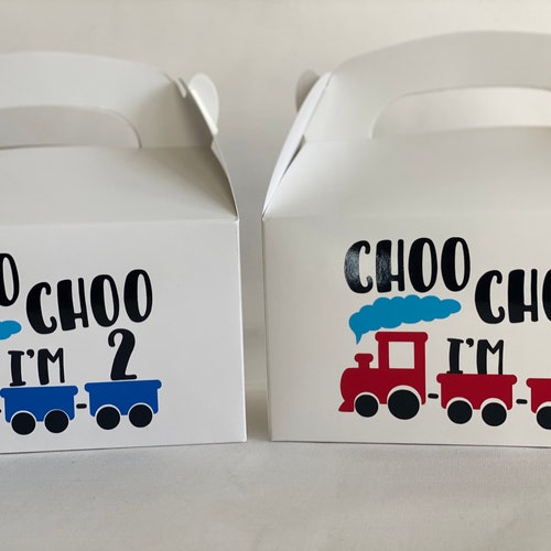 Train Party Favor Boxes Train Party Favors Train Birthday - Etsy