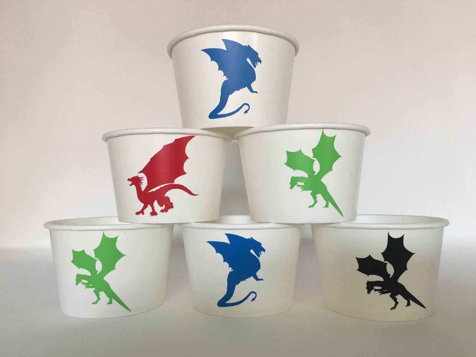 Dragon Party Snack Cups, Dragon Birthday Party Snack Cups, Knight and ...