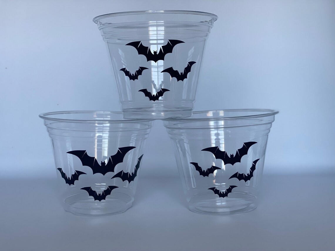 Bat Party Cups Halloween Party Snack Cups Spooky Scary - Etsy