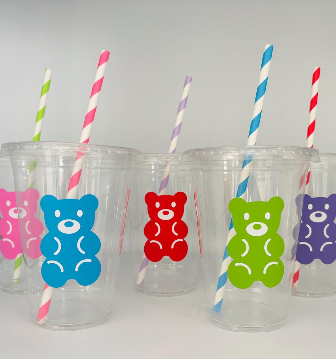 Bear Party Cups, Candy Bear Party Cups, Gummy Candy Party Cups, Two ...