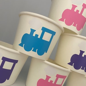 Girls Train Party Snack Cups, Train Birthday Party Snack Cups,girl ...