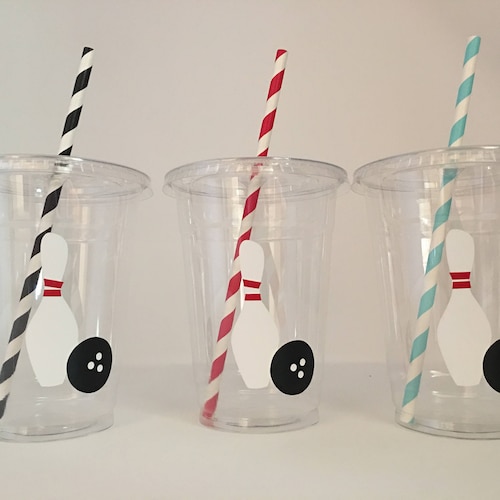 Personalized Bowling Party Cups - Etsy