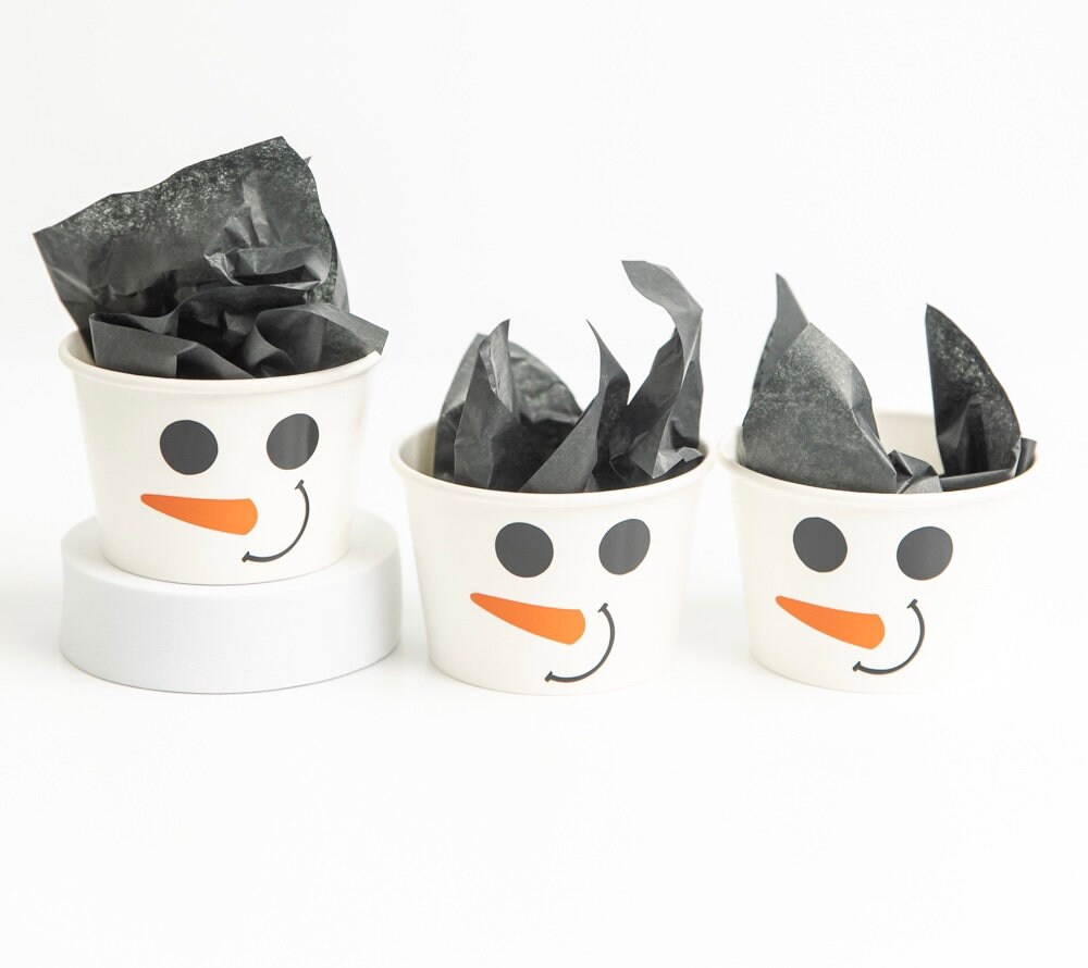 Snowman Party Snack Cups, Snowman Birthday Party, Winter Party Snack ...